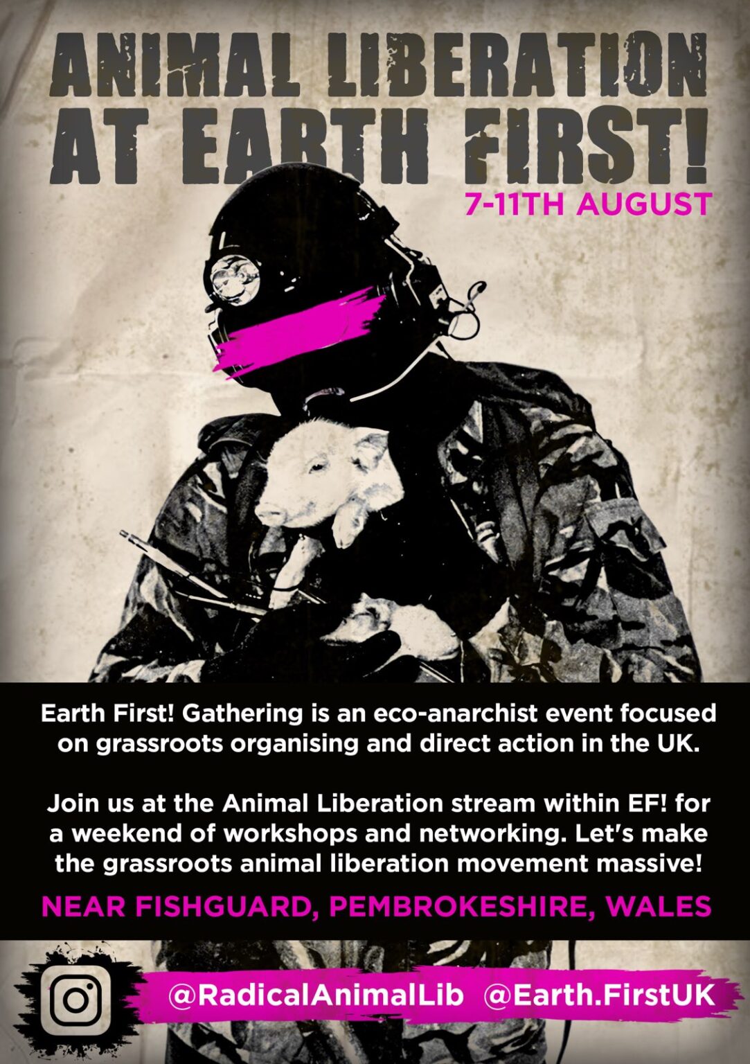 ANIMAL LIBERATION AT EARTH FIRST! UK. – Unoffensive Animal