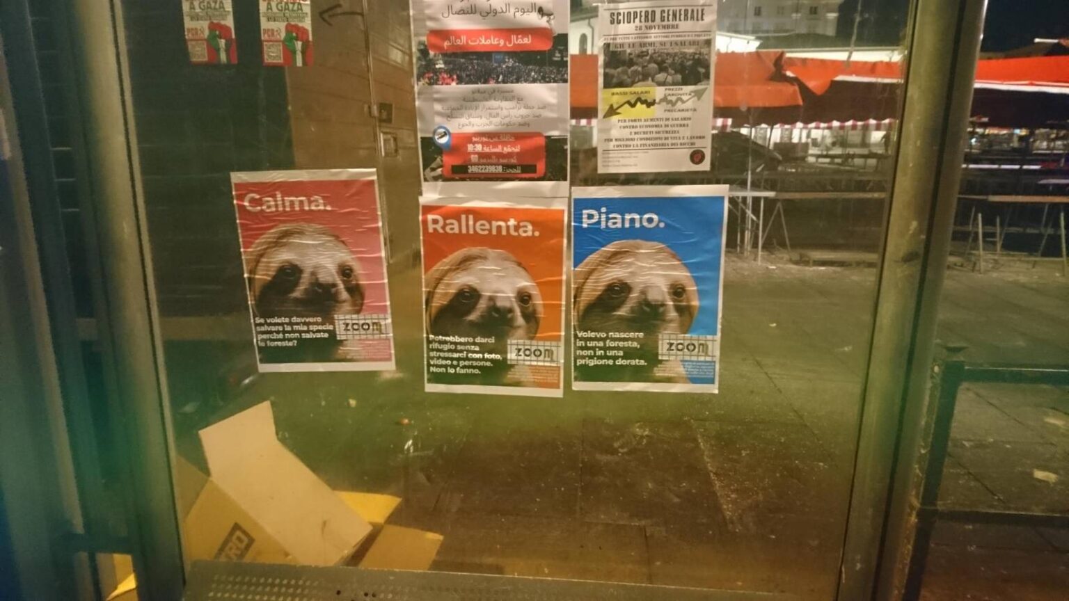 TORINO ZOO WHEATPASTED BY ACTIVISTS. – Unoffensive Animal